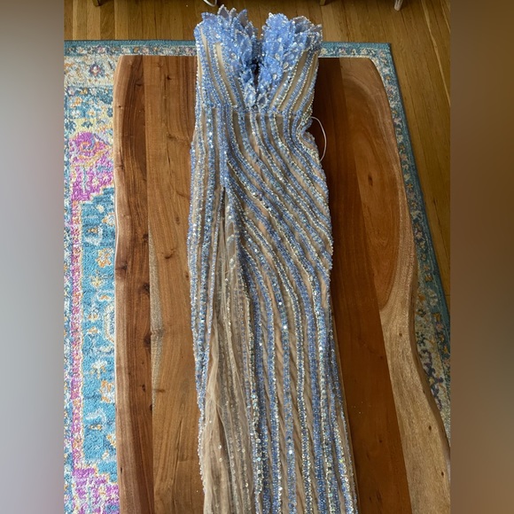 Albina Dyla | Dresses | Never Worn Before Albina Dyla Blue Embellished ...